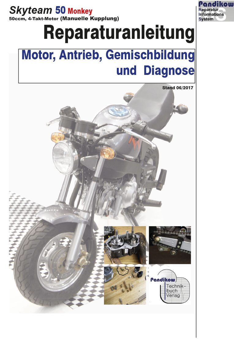 Pandikow Buch Reparaturanleitung RIS Skyteam 50 Monkey, Motor, Antrieb ...
